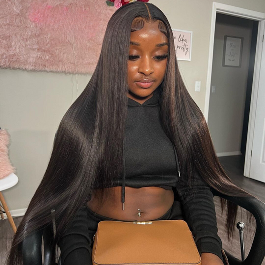 30 inch Buss Down Wig 32 34 36 38 Knee Length Long Human Hair Wigs ...